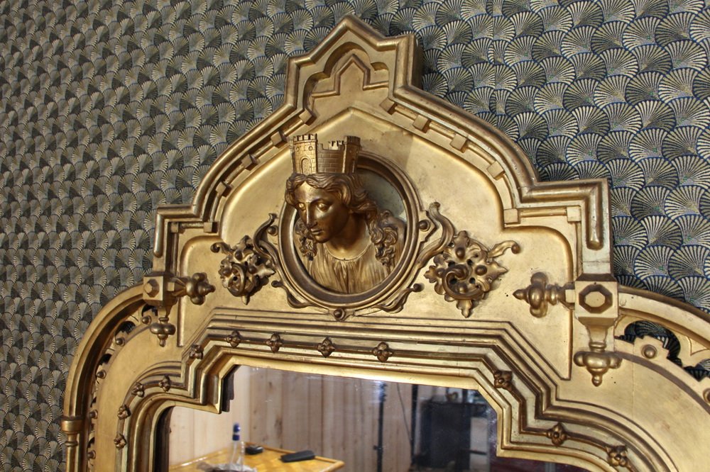Large 19th Century Gothic Style Mirror, 1850 for sale at Pamono
