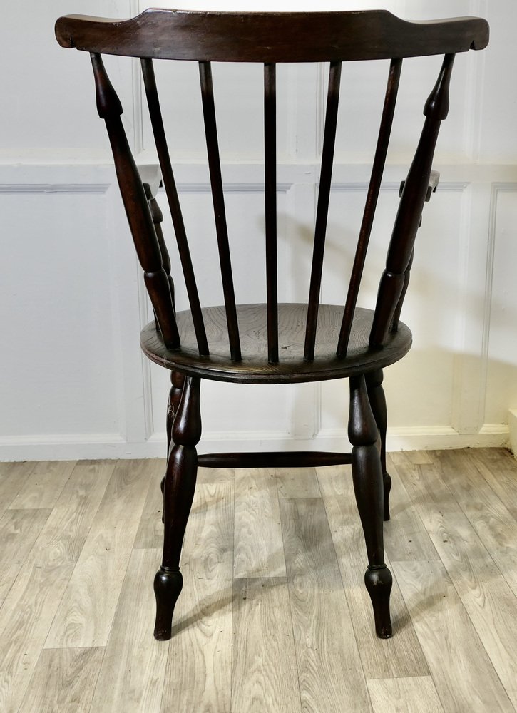 19th Century Windsor Country Penny Seat Carver Chair, 1890s for sale at ...