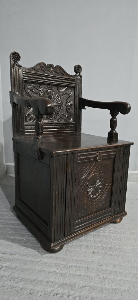 Small Oak Monks Bench for sale at Pamono