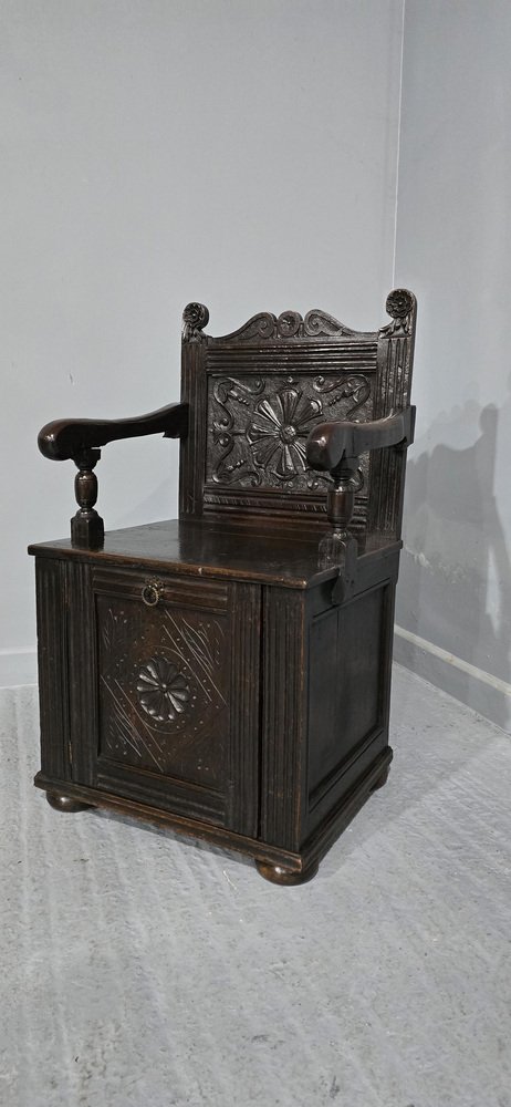 Small Oak Monks Bench for sale at Pamono