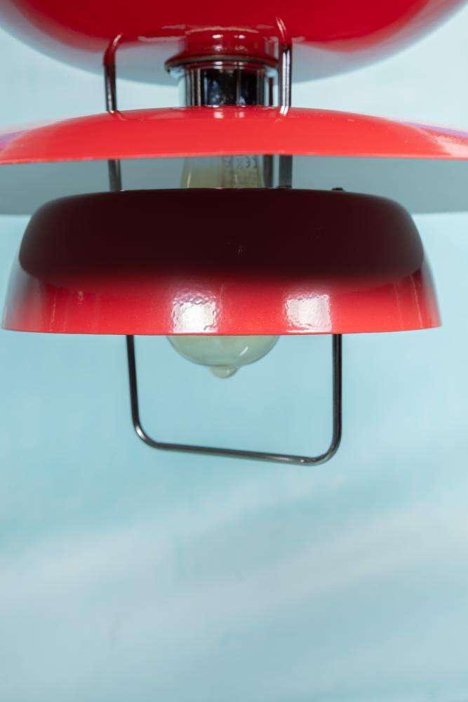 Vintage Scandinavian Scale Lamp in Red for sale at Pamono