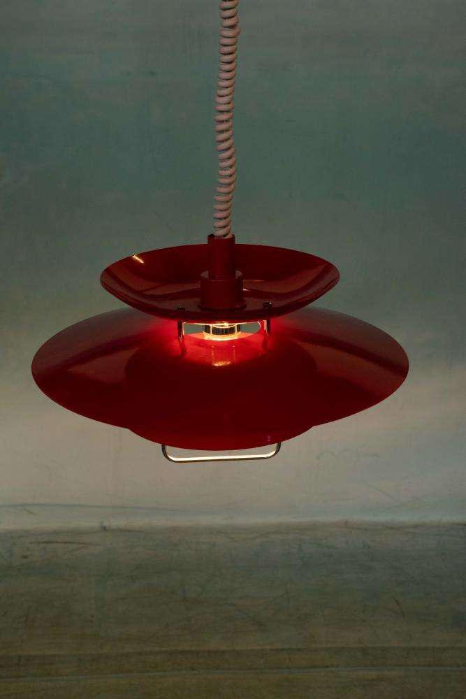 Vintage Scandinavian Scale Lamp in Red for sale at Pamono