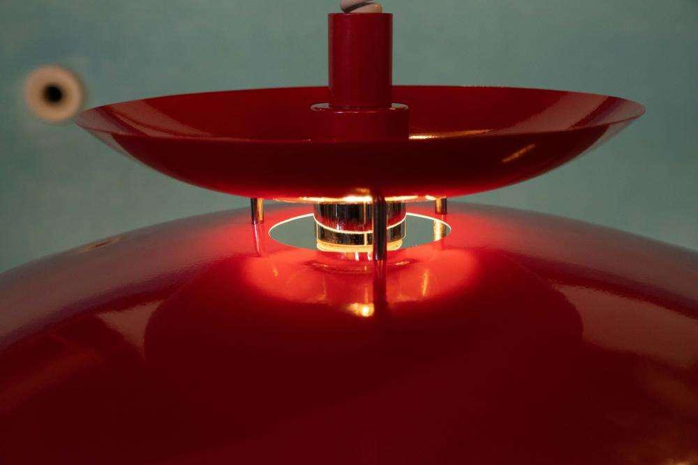 Vintage Scandinavian Scale Lamp in Red for sale at Pamono