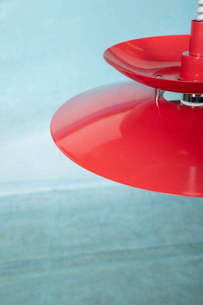 Vintage Scandinavian Scale Lamp in Red for sale at Pamono