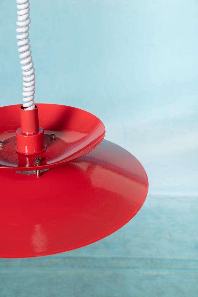 Vintage Scandinavian Scale Lamp in Red for sale at Pamono