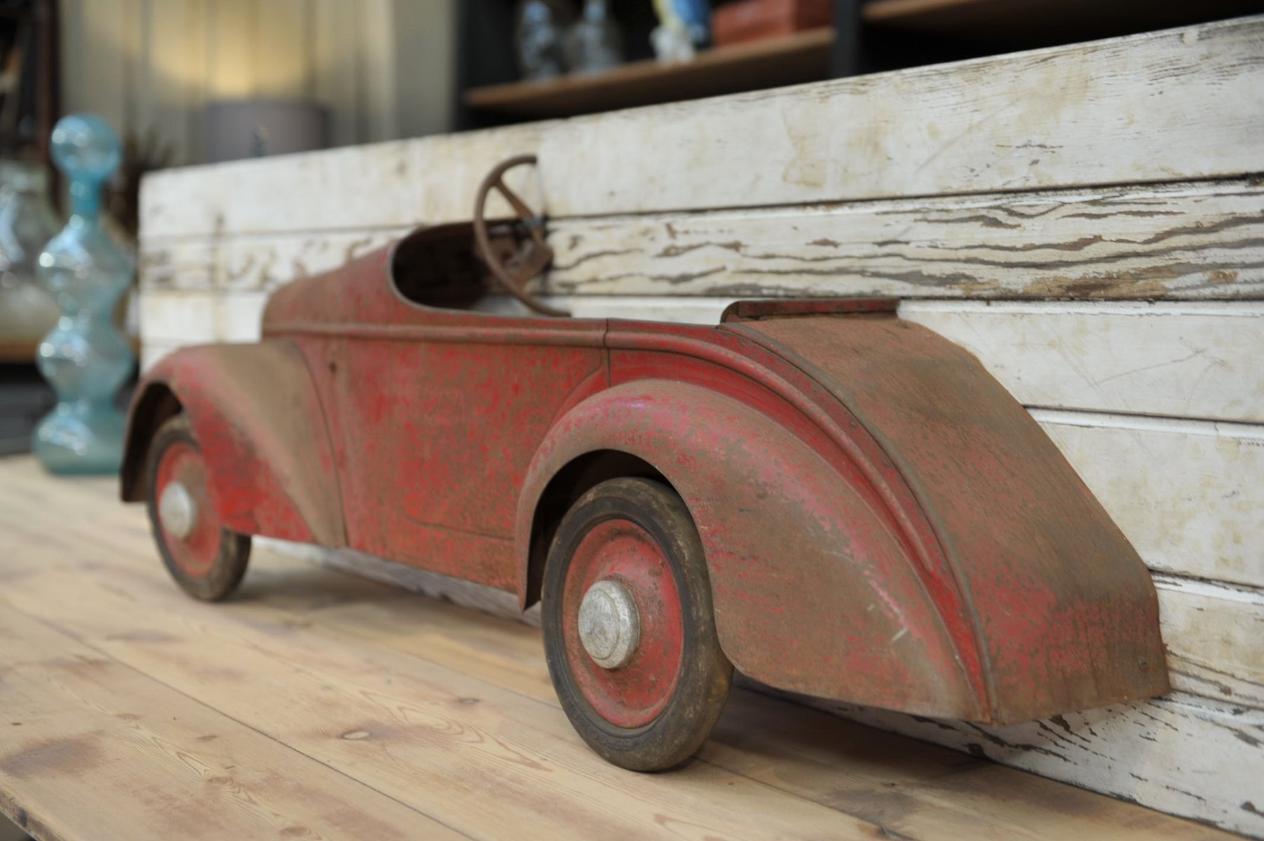 Sheet Metal Toy Car Sign, 1930s for sale at Pamono