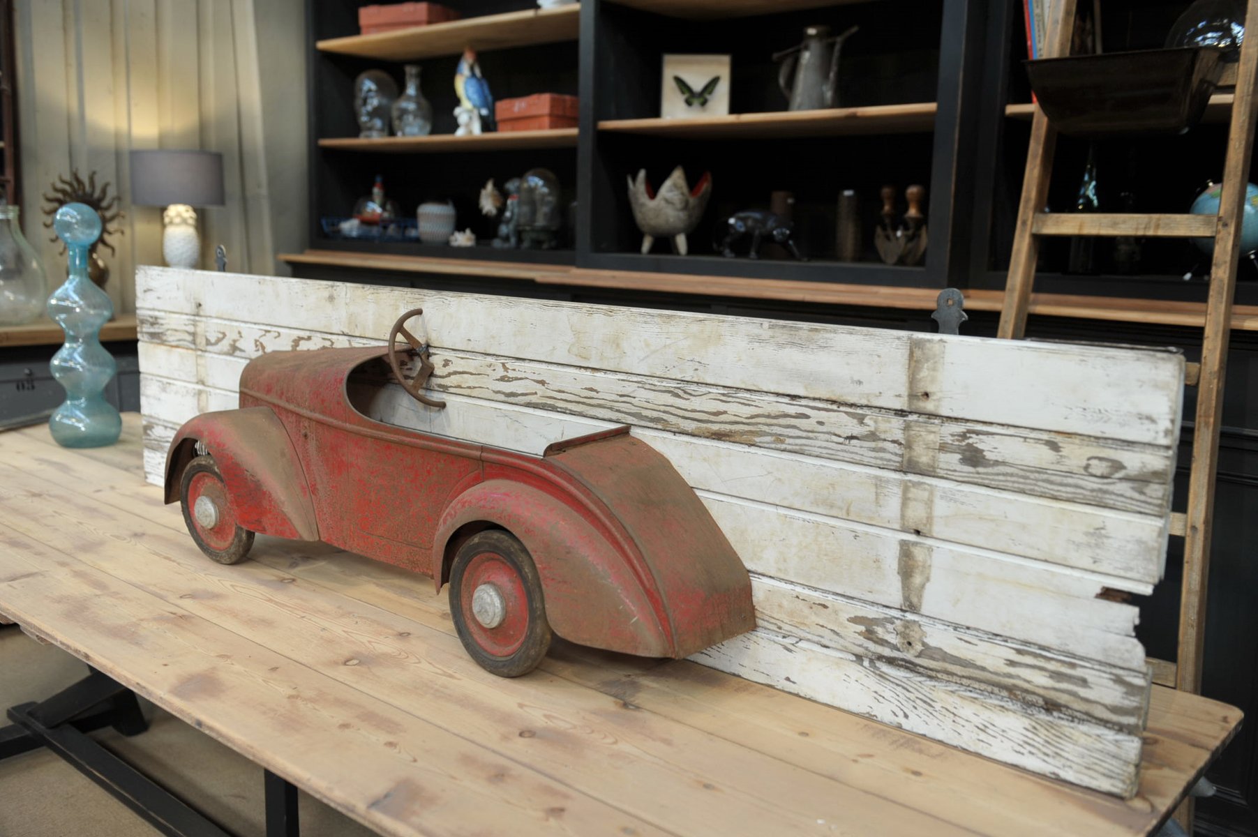 Sheet Metal Toy Car Sign, 1930s for sale at Pamono