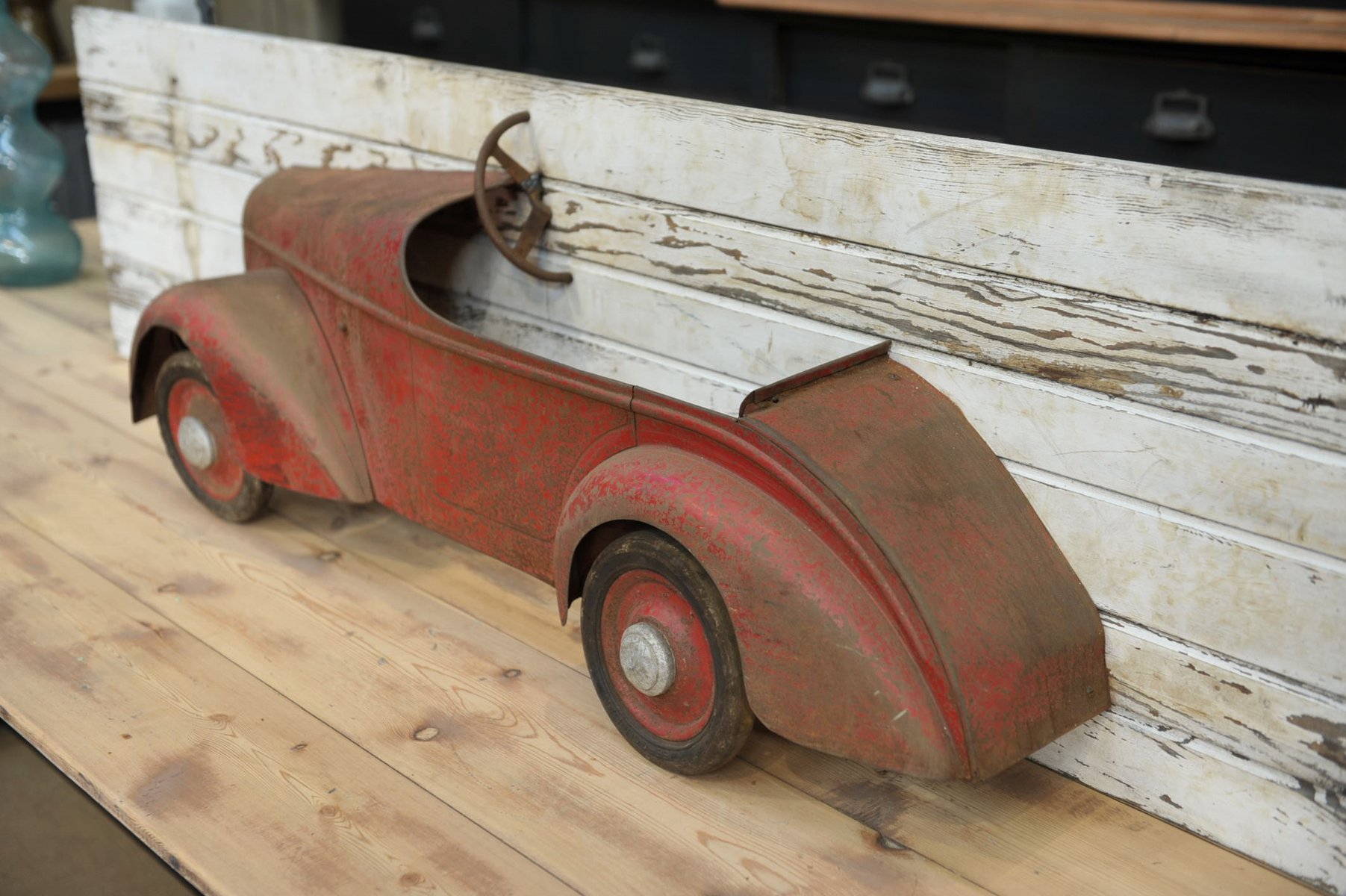 Sheet Metal Toy Car Sign, 1930s for sale at Pamono