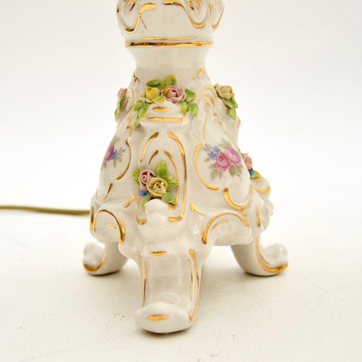 Dresden Porcelain Table Lamps, 1930s, Set of 2 for sale at Pamono