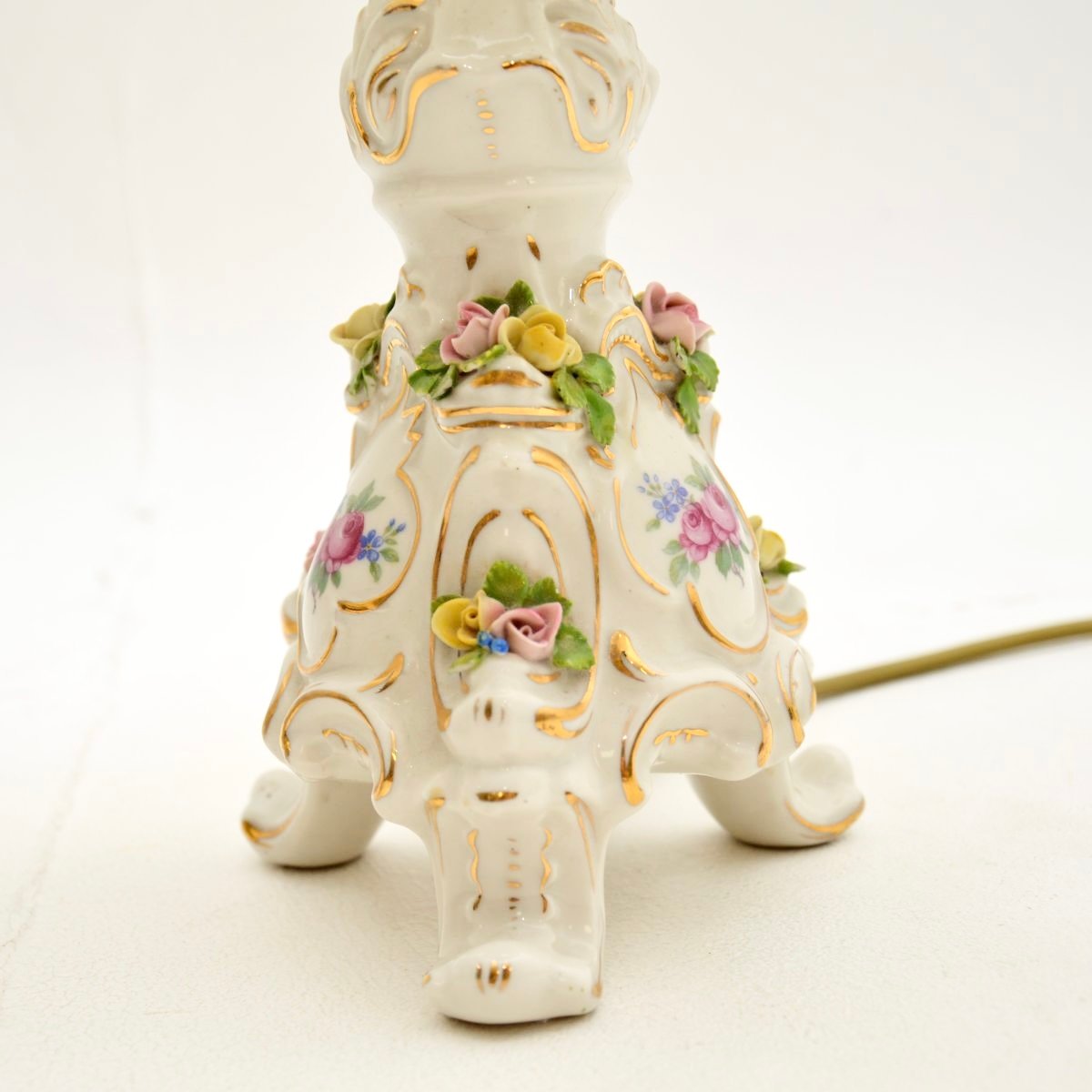 Dresden Porcelain Table Lamps, 1930s, Set of 2 for sale at Pamono