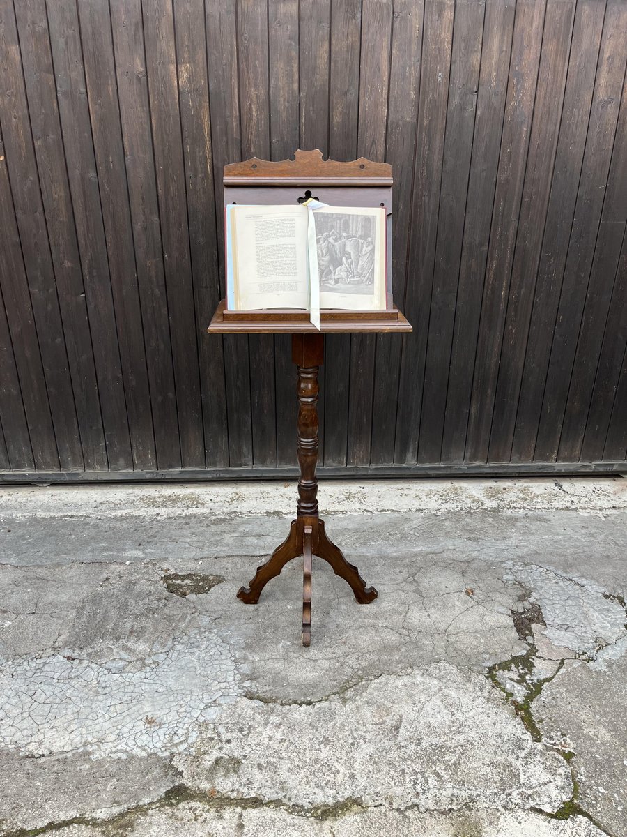 Mid-Century Wooden Revolving Lectern, 1940s for sale at Pamono