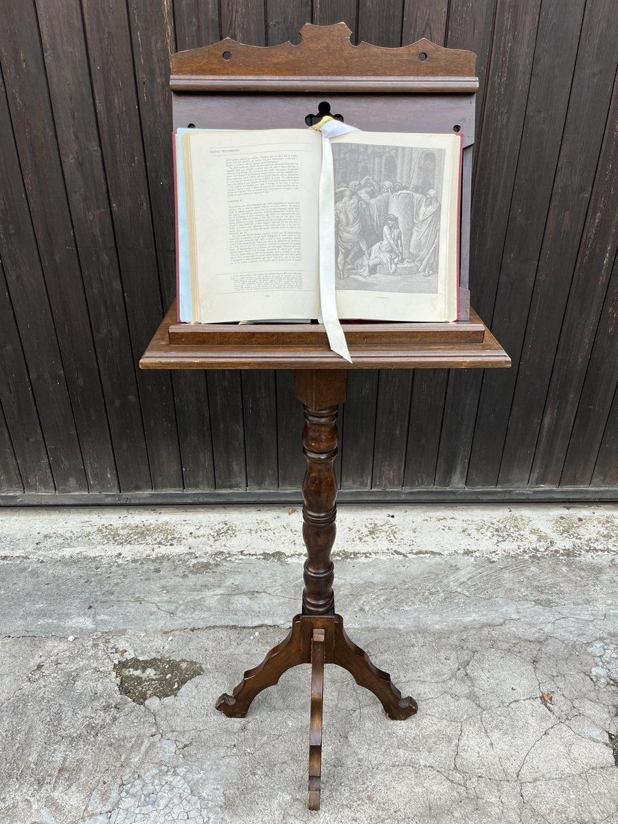 Mid-Century Wooden Revolving Lectern, 1940s for sale at Pamono