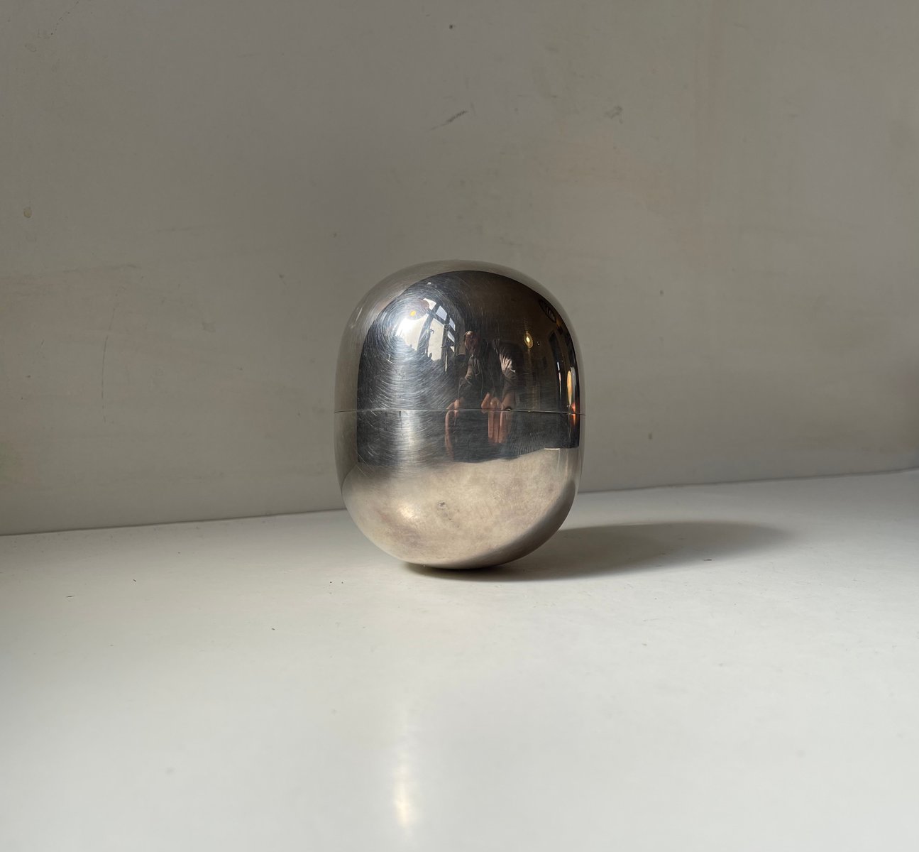 Super-Elliptical Egg Jar in Stainless Steel from Piet Hein for sale at ...