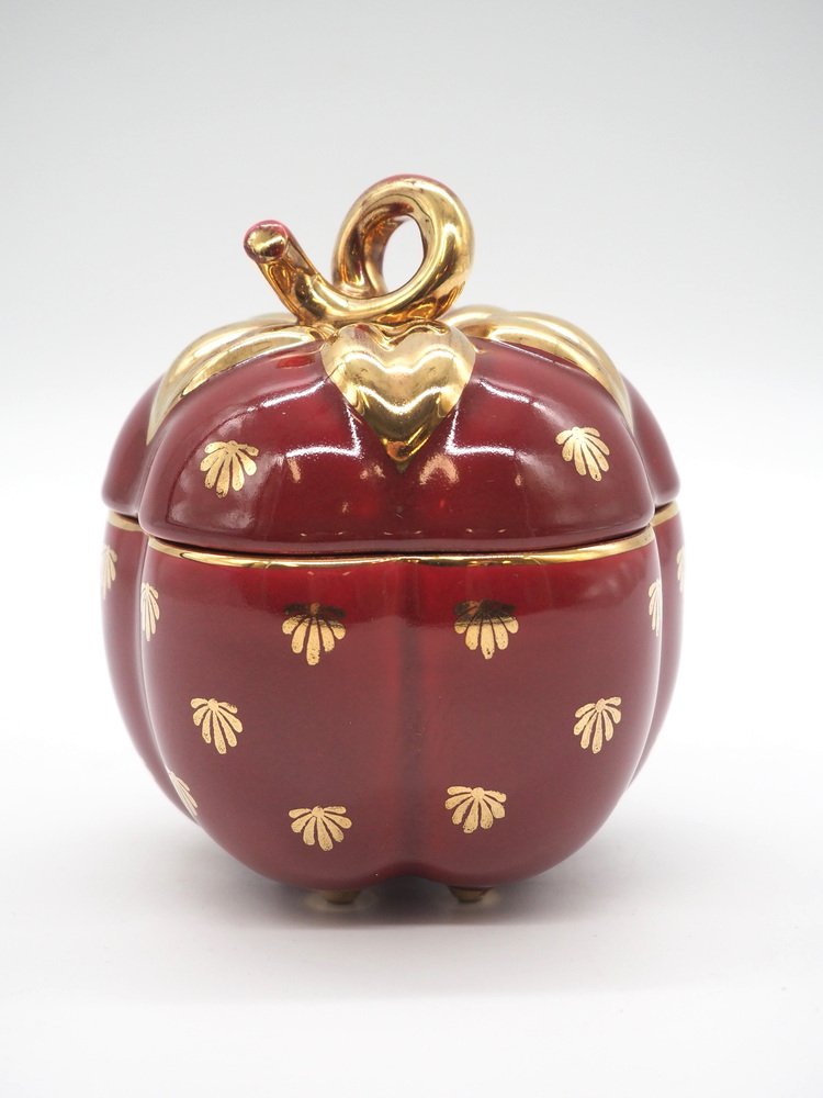 Red Rubin Jar by Arthur Percy for Upsala Ekeby Gefle, Sweden, 1940s for ...