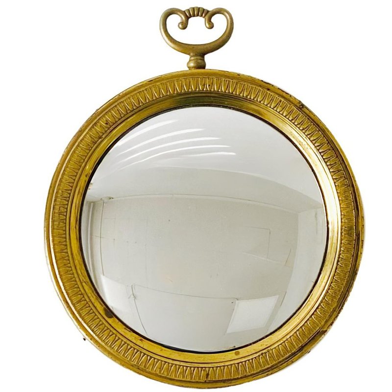Vintage Brass Butler Mirror, 1930s for sale at Pamono
