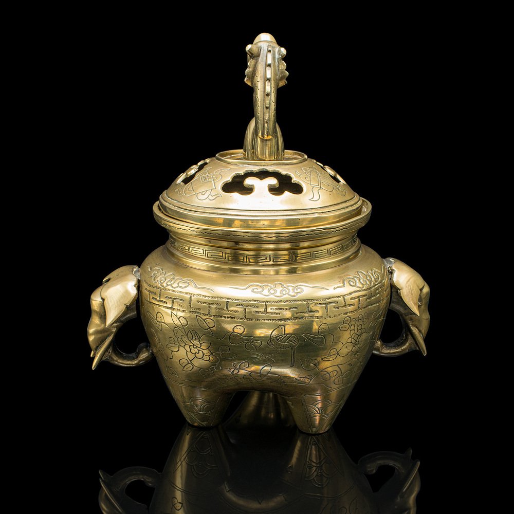 Antique Chinese Decorative Incense Burner, 1890s for sale at Pamono