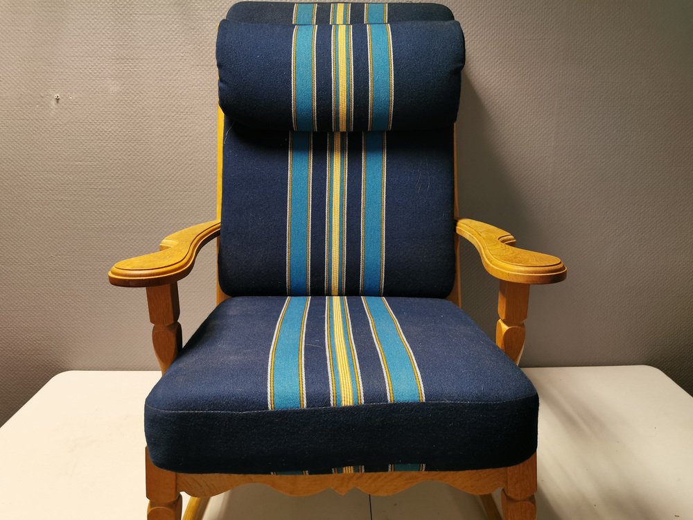 Armchair with High Back in Oak with Carvings in the style of Henning ...