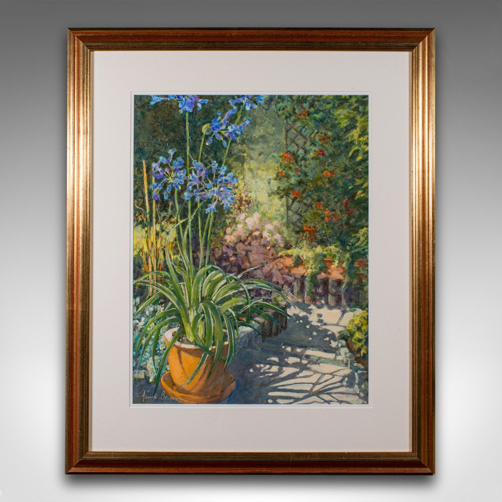 English Artist, Garden, Oil on Board, 1980s, Framed for sale at Pamono
