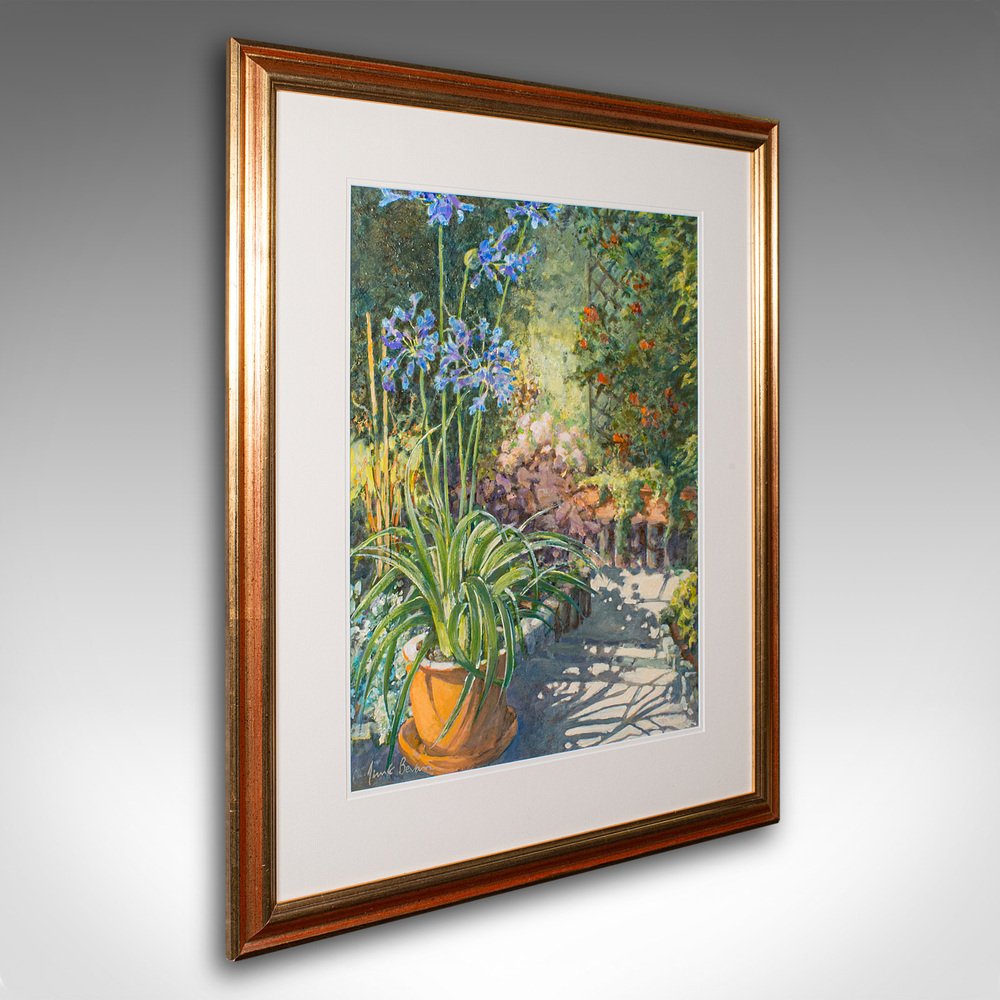 English Artist, Garden, Oil on Board, 1980s, Framed for sale at Pamono