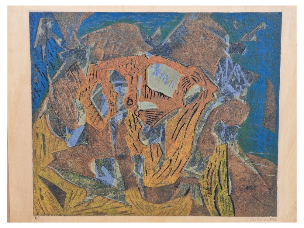 Piet Koenen, 1990s, Silkscreen & Mixed Media for sale at Pamono