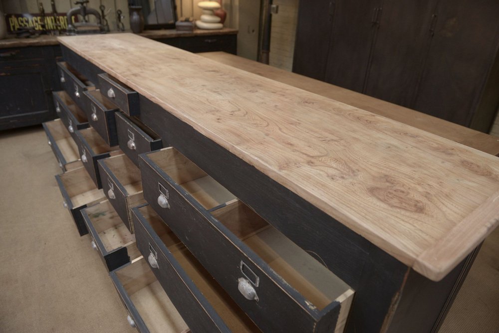 Large Counter with Commercial Drawers, 1930 for sale at Pamono