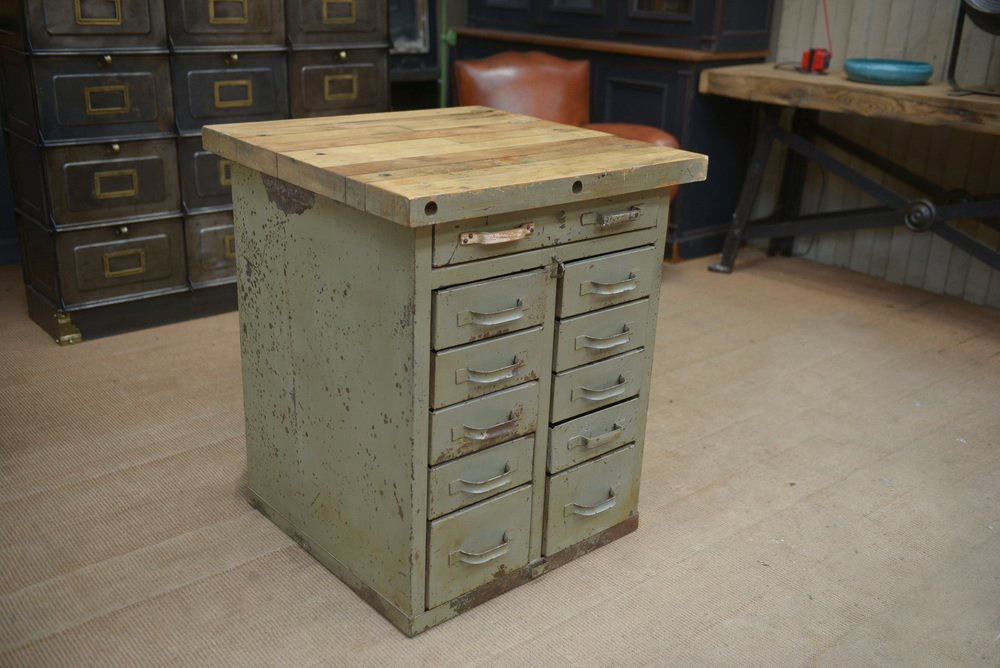 Military Metal Drawer Unit, 1950s for sale at Pamono