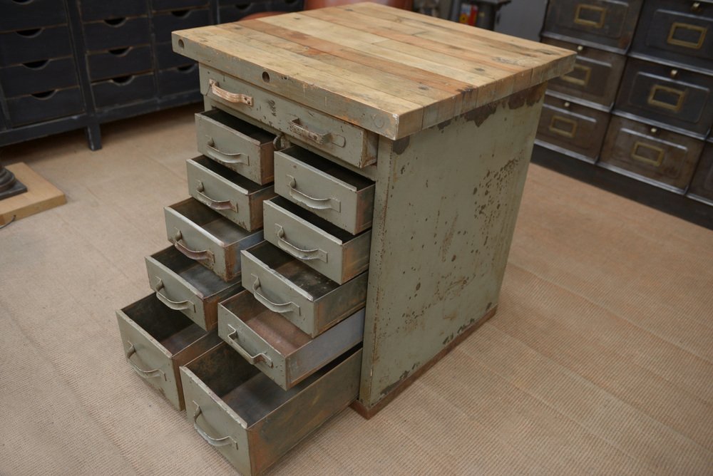 Military Metal Drawer Unit, 1950s for sale at Pamono