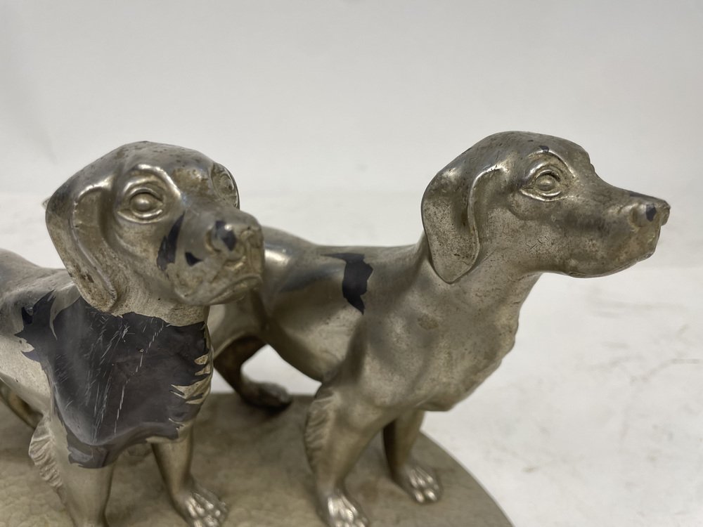 Pewter Statuette Depicting Dogs, 1960s for sale at Pamono