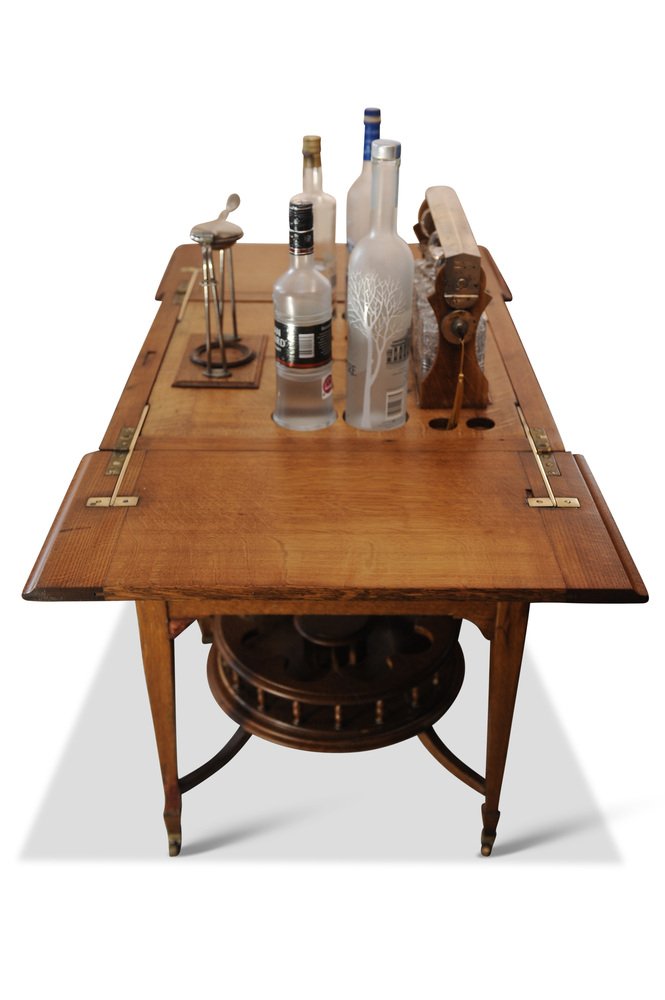 Royal Warrant Elevette Pop-Up Getränkeschrank aus Eiche mit Karaffen ...