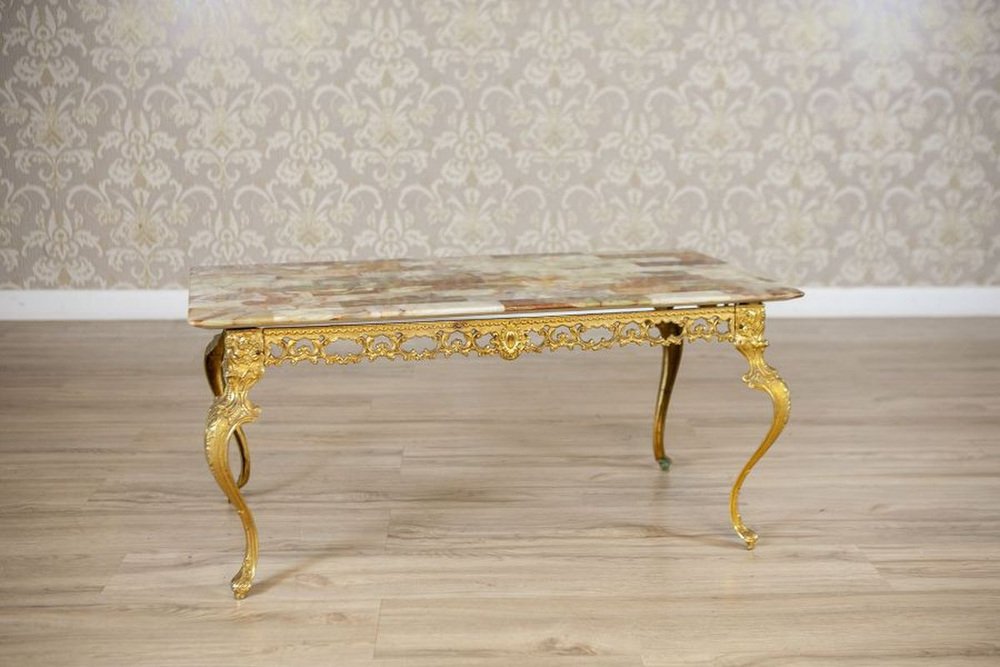 Onyx Top Coffee Table, 1960s for sale at Pamono