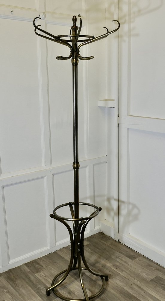 Mid-Century Brushed Steel Hall Stand, 1960s for sale at Pamono