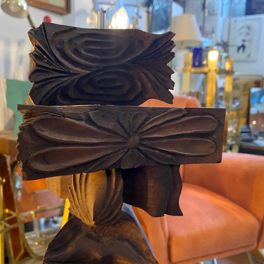 Sciacca, Organic Modern Movable Hand-Carved Sculpture, 2000s, Wood for ...