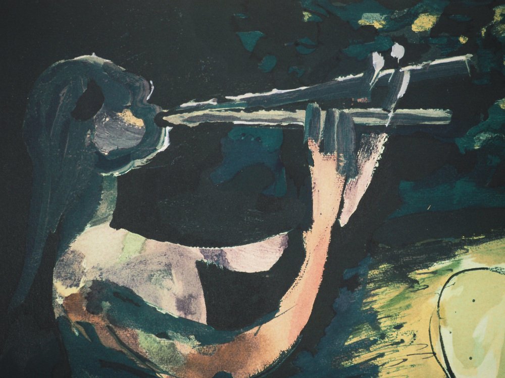 Pablo Picasso, The Double Flute, Lithograph and Stencil for sale at Pamono