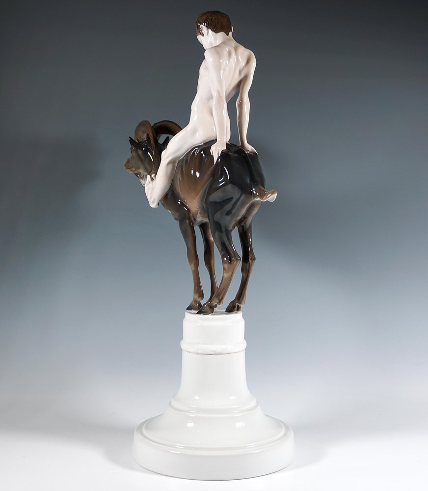 Large Porcelain Capriccio Boy on Ibex from Rosenthal Selb, Germany ...