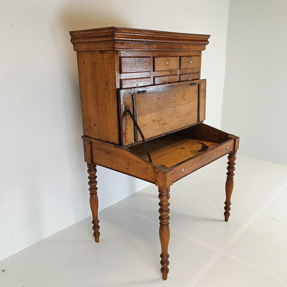 Antique Notary Desk with Working Safe Bell for sale at Pamono