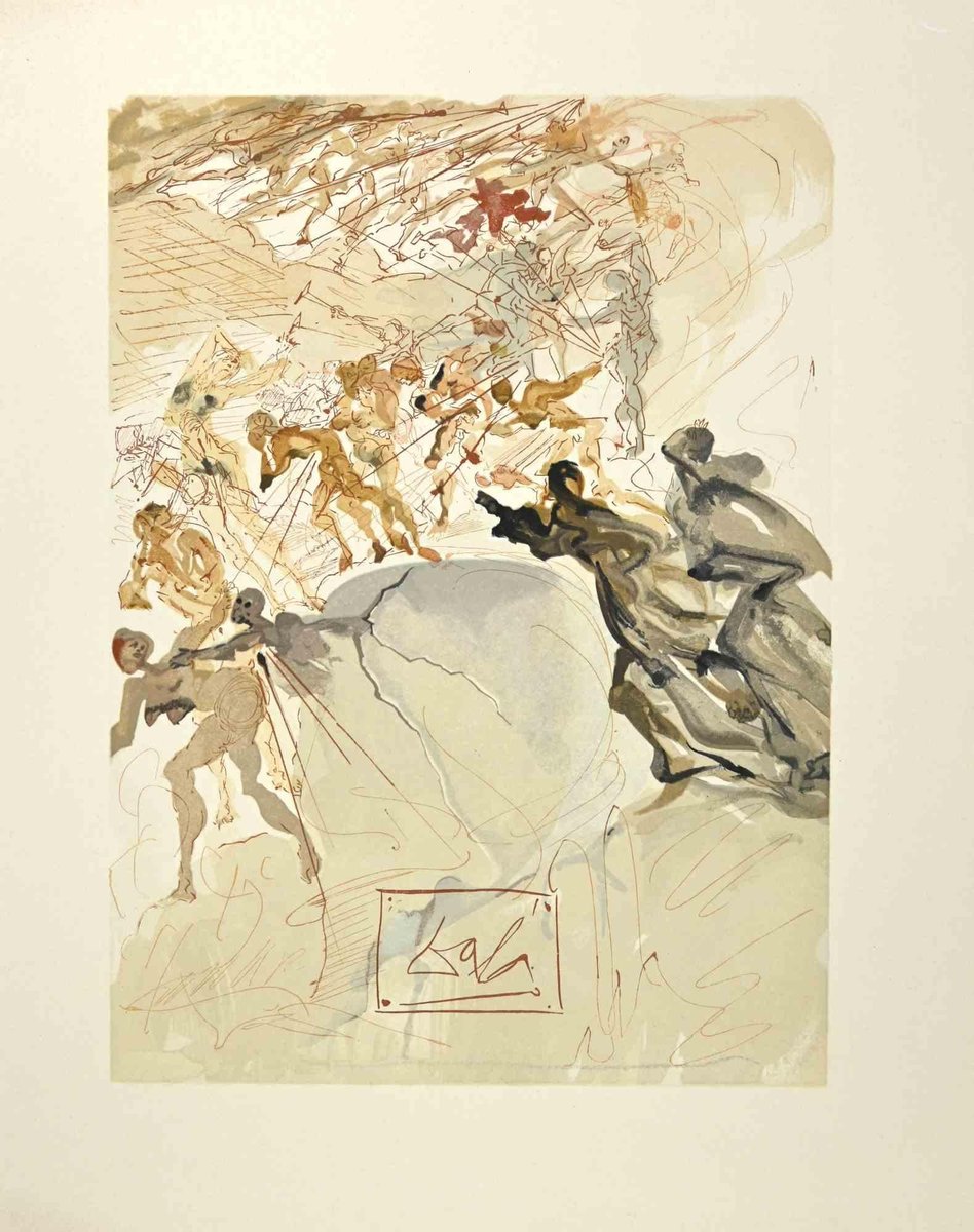 Salvador Dali, The Lustful, Woodcut, 1963 for sale at Pamono