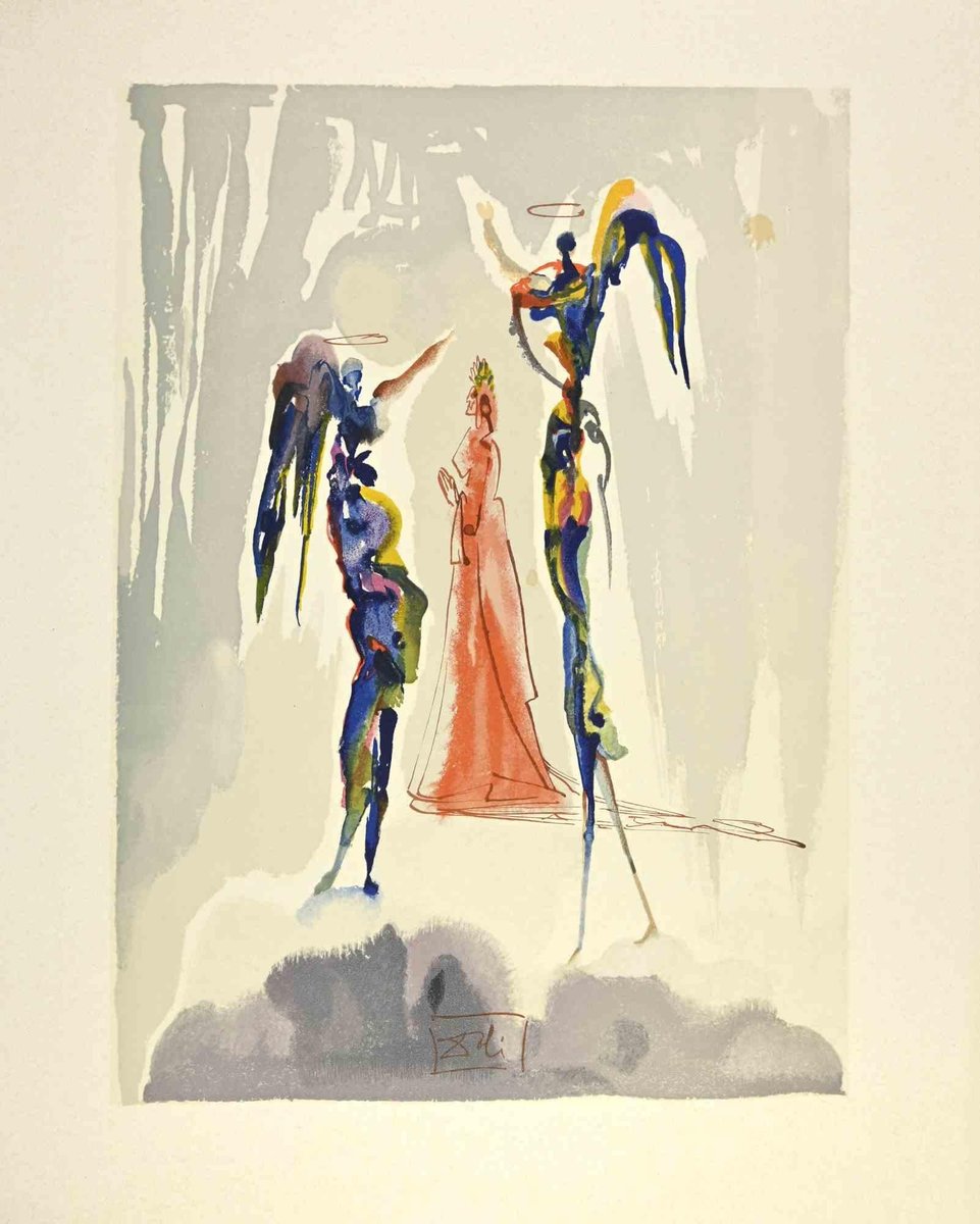 Salvador Dali, The Angelus of the Empyrean, Woodcut, 1963 for sale at ...