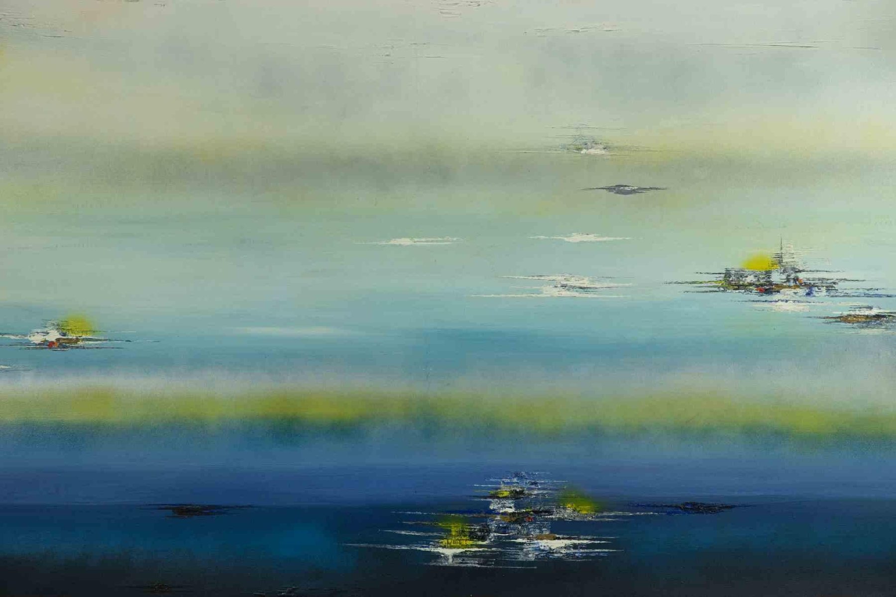 Mario Sinisca, Landscape, Mixed Media, 1970s for sale at Pamono