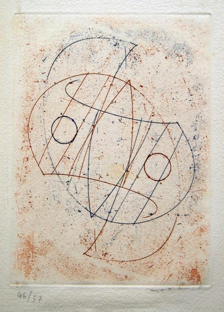 Max Ernst, Obliques, Drypoint, 1967 for sale at Pamono