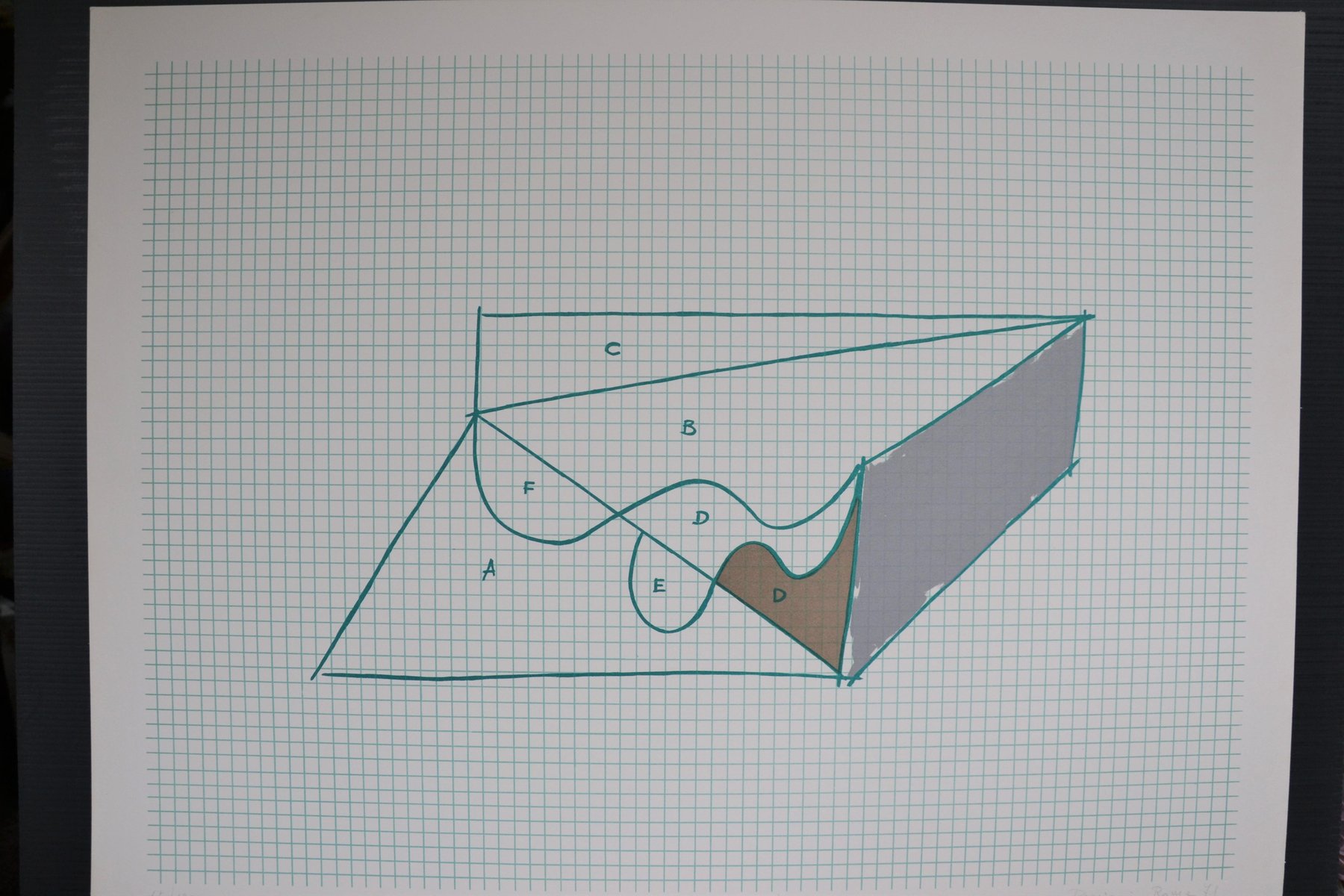 Costantino Persiani, Sketch for an Impossible Project, Lithograph, 1971 ...