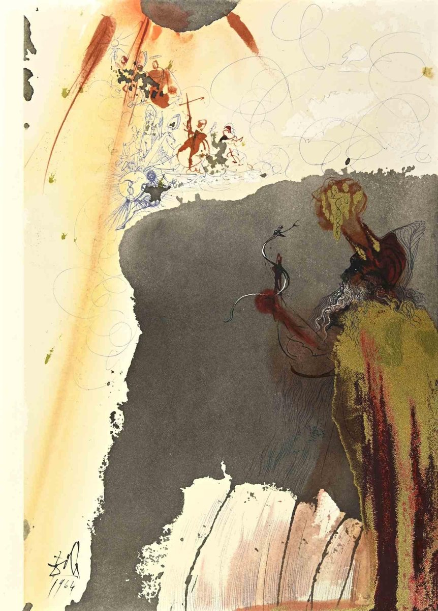 Salvador Dalí, De Petra Exivit Aqua, Lithograph, 1964 for sale at Pamono