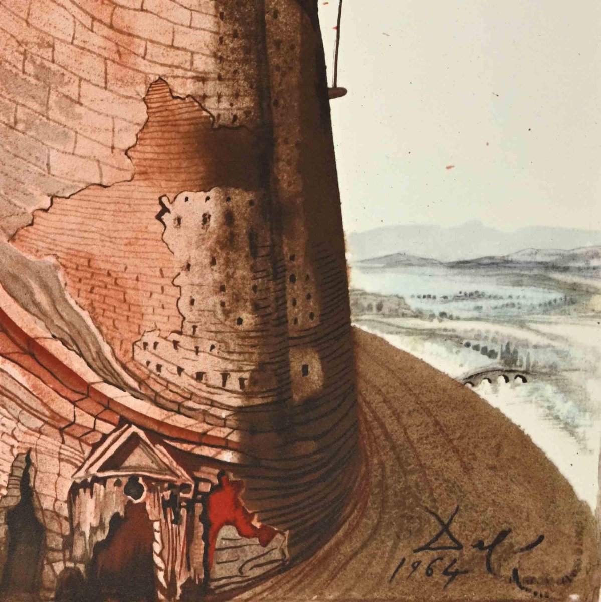 Salvador Dalí, Turris Babel, Lithograph, 1964 for sale at Pamono