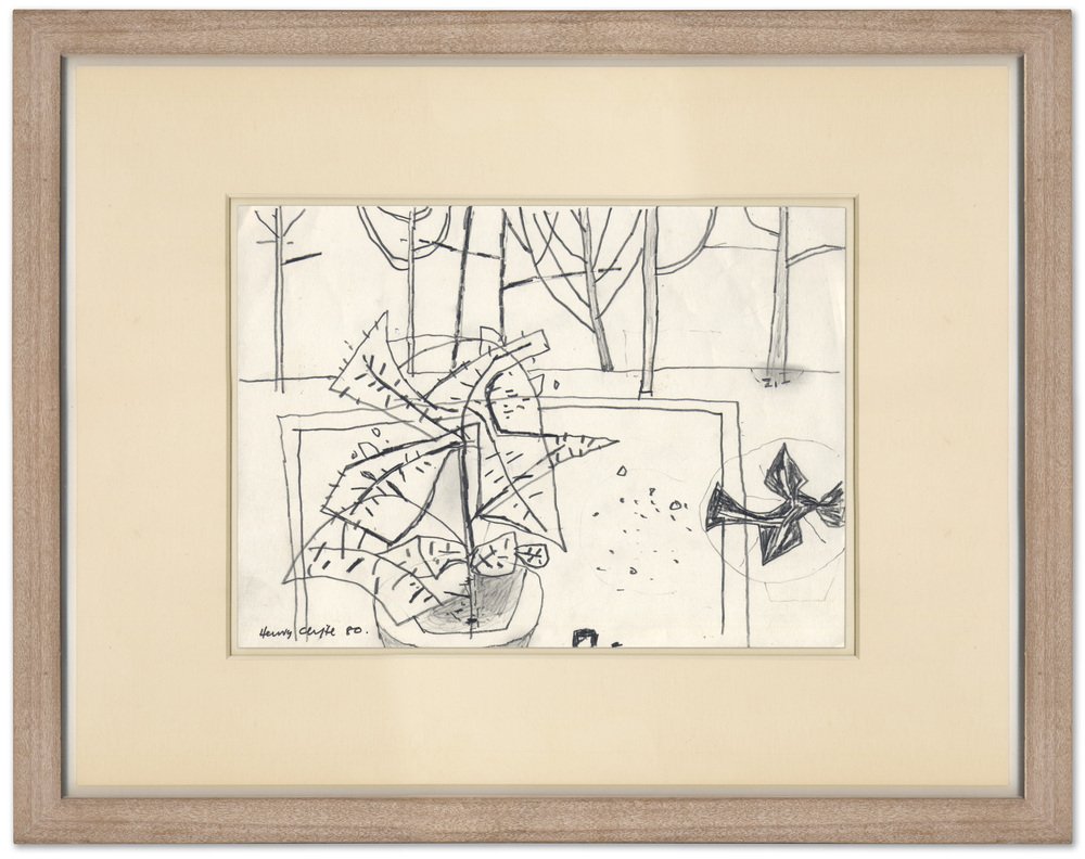 Henry Cliffe, Composition, Pencil Drawing, 1980 for sale at Pamono