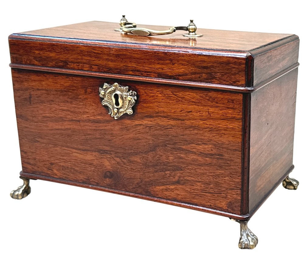 18th Century Padouk Wood Tea Caddy, 1770 for sale at Pamono