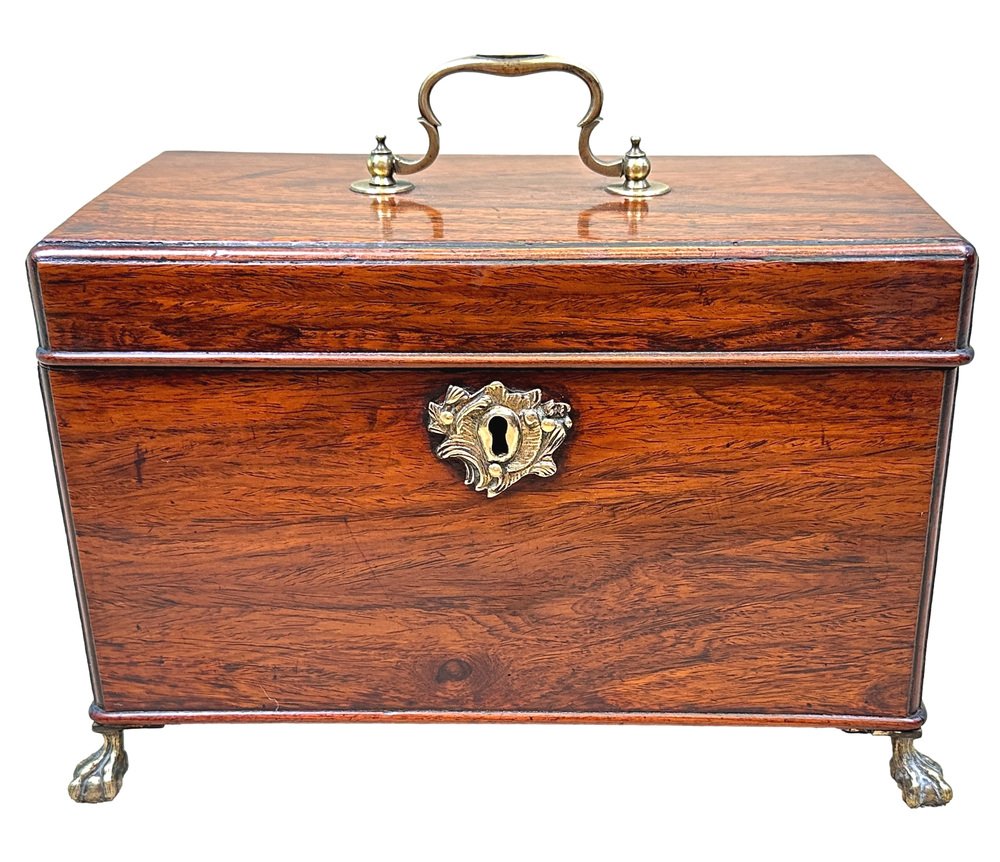 18th Century Padouk Wood Tea Caddy, 1770 for sale at Pamono