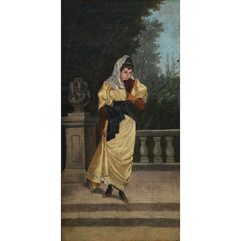 James Abott McNeil Whistler, Figure of an Upper Class Woman, 1800s, Oil ...