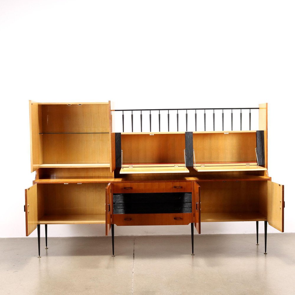 Metal & Brass Mobile Sideboard, 1960s for sale at Pamono