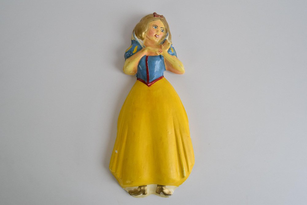 Plaster Wall Snow White Sculpture, 1950s for sale at Pamono