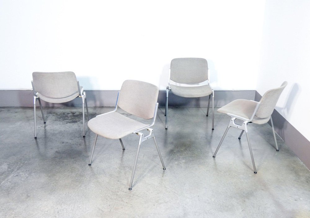 Rainbow Chairs by G. Piretti for A. Castelli, Set of 4 for sale at Pamono