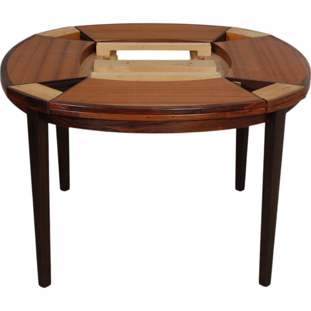 Circular Flip-Flap Dining Table of Rosewood from Dyrlund, 1960s for ...